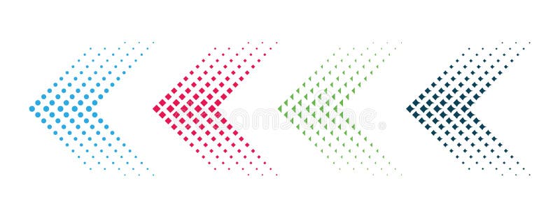 HALFTONE DESIGN. ARROR VECTOR ILLUSTRATION. TEMPLATE GRAPHIC ELEMENTS ...