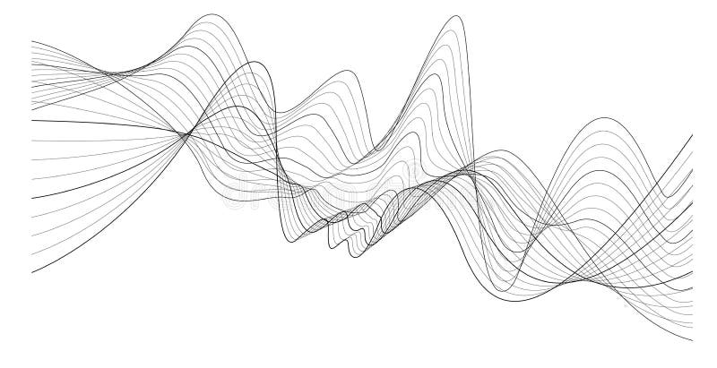 ENERGY FLOW DESIGN. MODERN WAVE LINE. FREQUENCY DIGITAL ILLUSTRATION ...