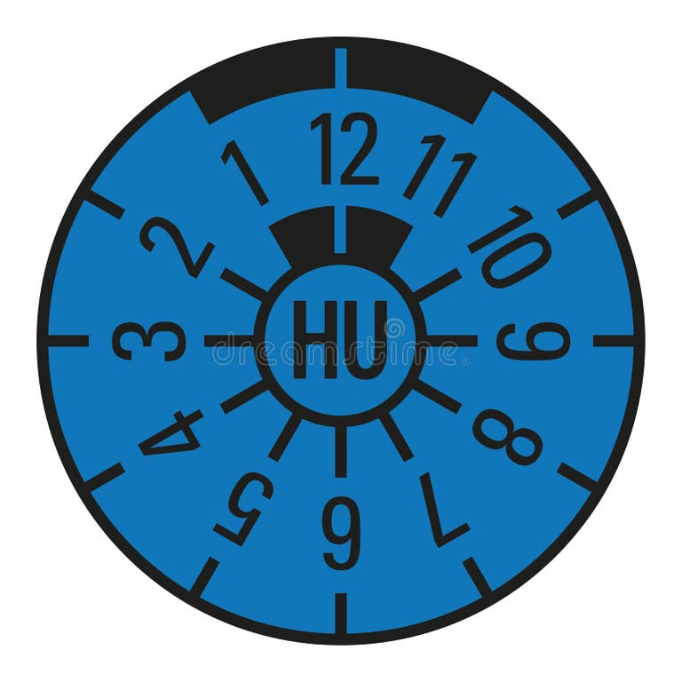 TUV TÜV Sticker for Technical Car Inspection in Germany Stock Vector ...