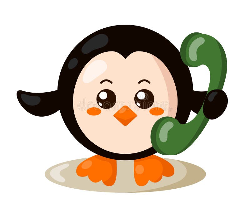 Cartoon Penguin Phone Stock Illustrations – 102 Cartoon Penguin Phone ...