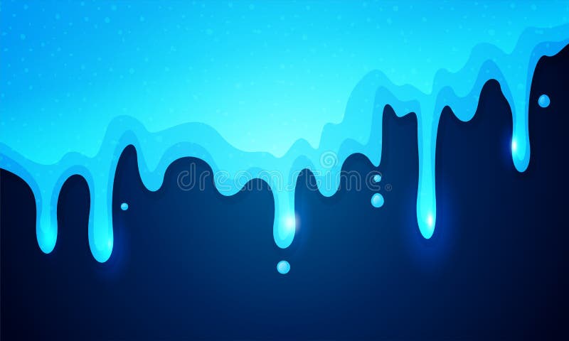 Vector Illustration Blue Dripping Slime with Glossy Effect Stock Vector ...