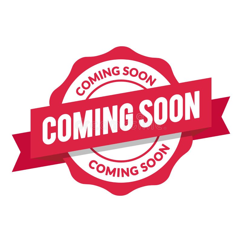 Vector Illustration Red Coming Soon Seal. Modern Clean Bagde. Stock ...