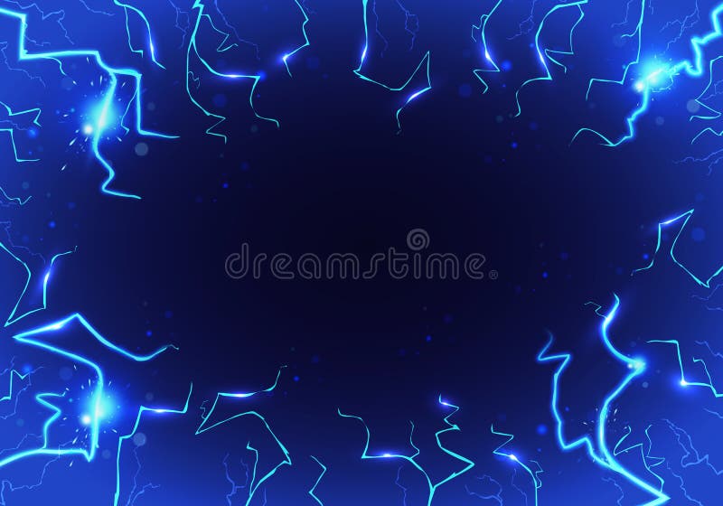 Vector Illustration Electric Lightning Field. Abstract Flash Background ...