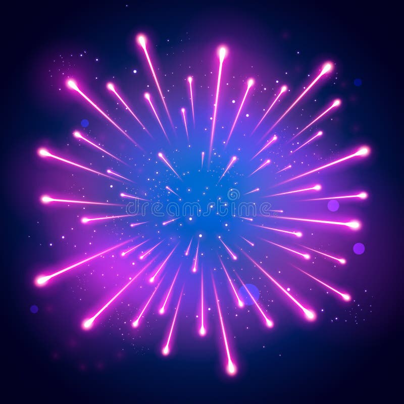 Great and Colorful Firework Illustration Stock Vector - Illustration of ...