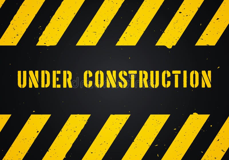 Rustic Warning Sign with Text Under Construction Stock Vector ...