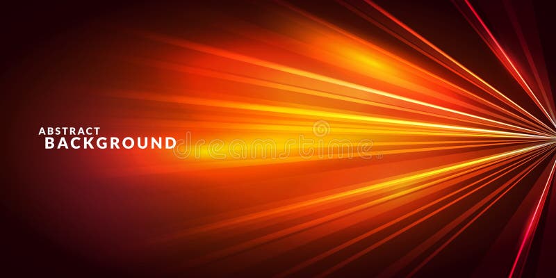 Orange Speed Blurred Motion Background with Focus Point Stock Vector ...