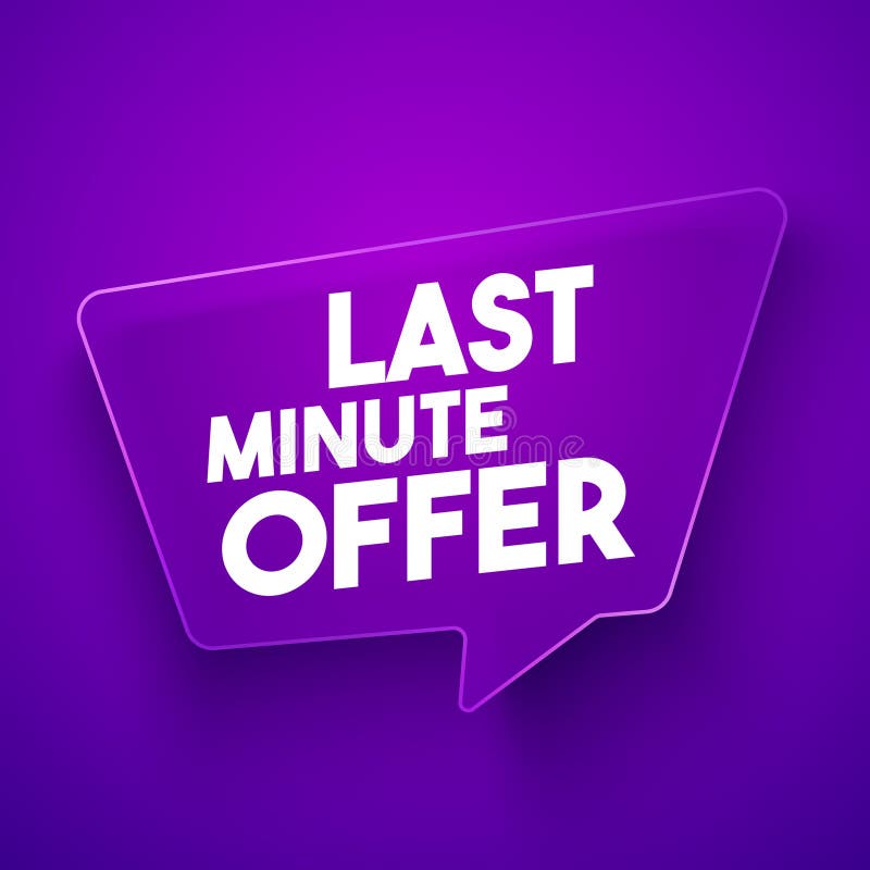 Colorful Speech Bubble Sign with Text Last Minute Offer Stock Vector ...