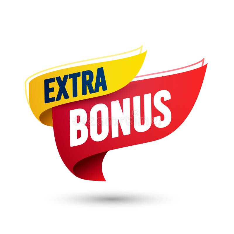 Colorful Flag Pin with Text Extra Bonus Stock Vector - Illustration of ...