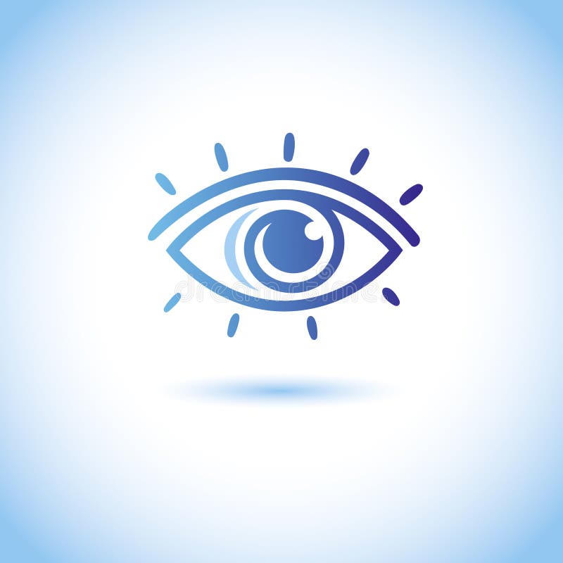 Eye Icon with Contact Lens and Droplets - Vector Illustration Stock ...