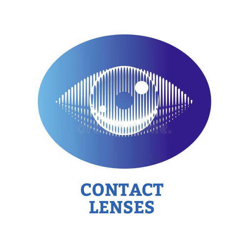 Eye Icon with Contact Lens - Vector Illustration. Stock Vector ...