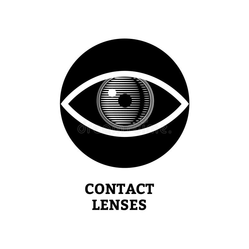 Eye Icon with Contact Lens - Vector Illustration. Stock Vector ...