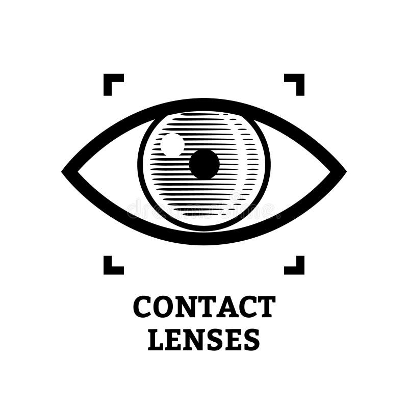 Eye Icon with Contact Lens - Vector Illustration. Stock Vector ...
