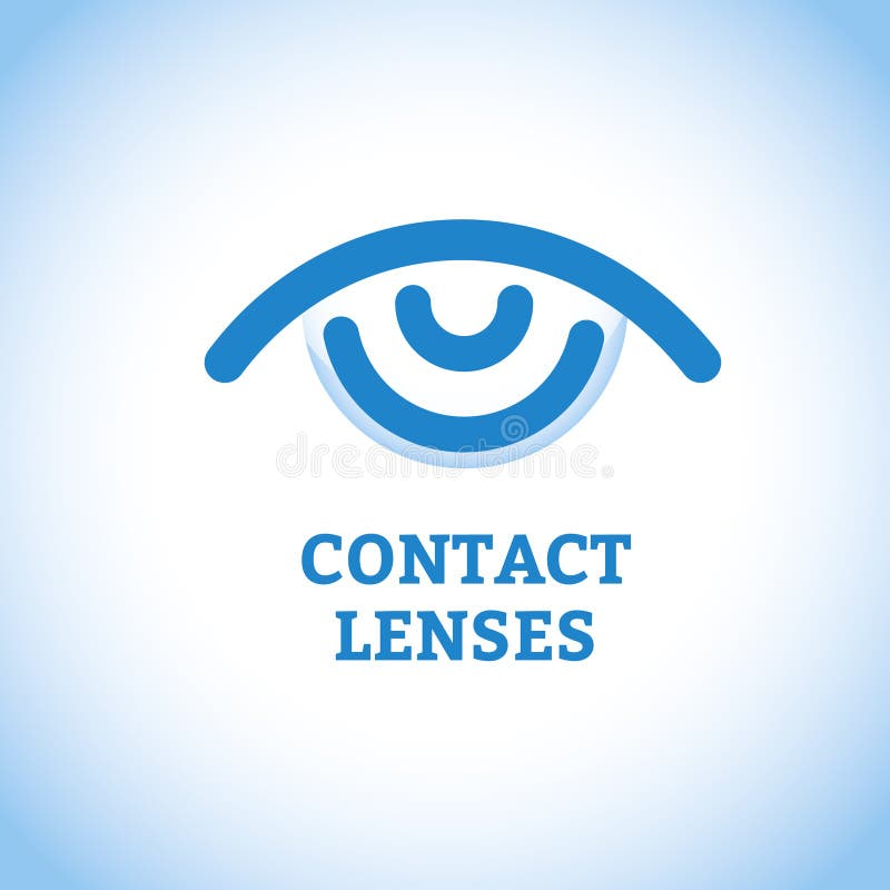 Eye Icon with Contact Lens - Vector Illustration. Stock Vector ...