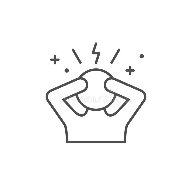 Glyphen-Symbol Für Stress Oder Angst Vektor Abbildung - Illustration ...