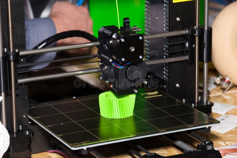 Drucker in Design Studio Team of Designers Working Withs 3D Stockbild ...