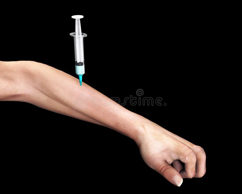 Drug Addict with Needle in Arm 5 Stock Illustration - Illustration of ...