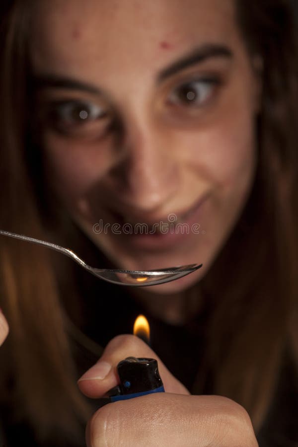 Drug addict woman stock photo. Image of health, social - 120024532