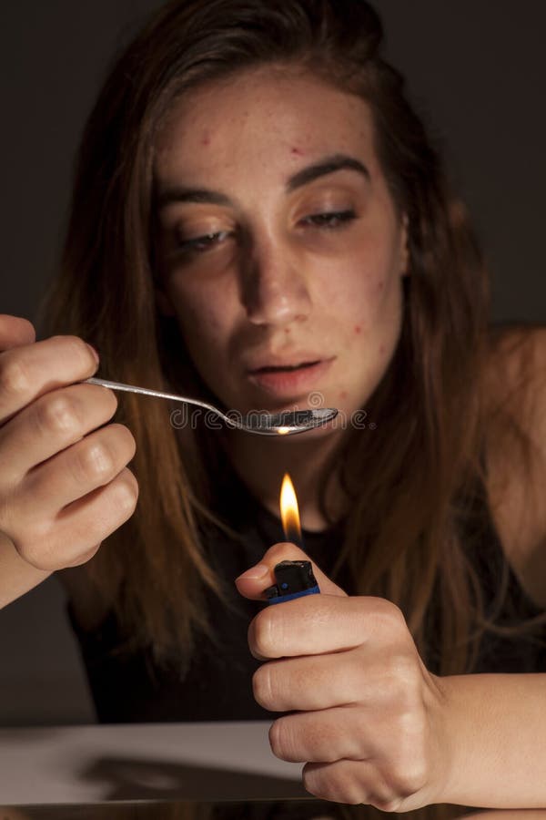 Drug addict woman stock image. Image of female, social - 120024543