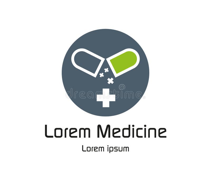 Drug Capsule Logo Design stock vector. Illustration of medicine - 86267253