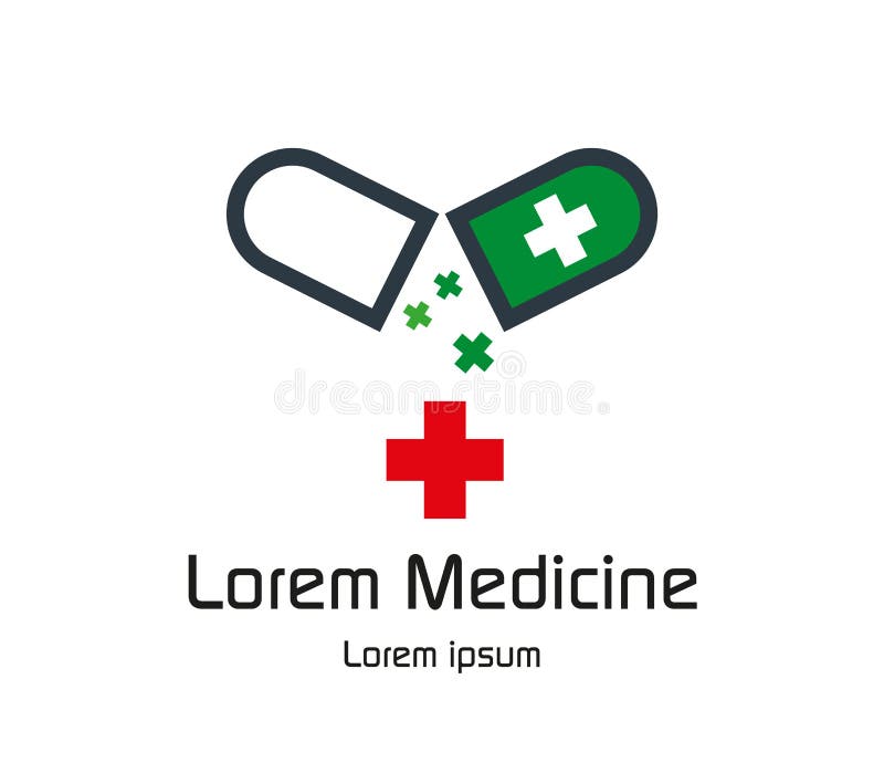 Drug Capsule Logo Design editorial stock image. Illustration of ...