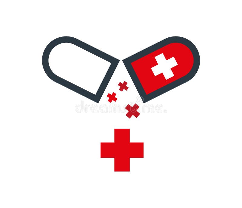 Drug Capsule Logo Design editorial stock image. Illustration of ...