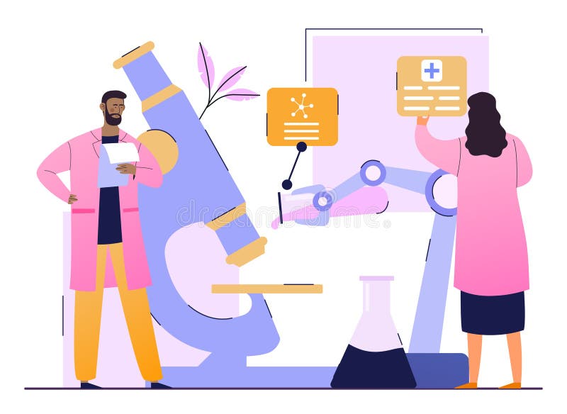 Drug Development, Modern Clinic. Stock Vector - Illustration of ...