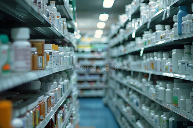 Drug Distribution with Pills and Capsules Stock Illustration ...