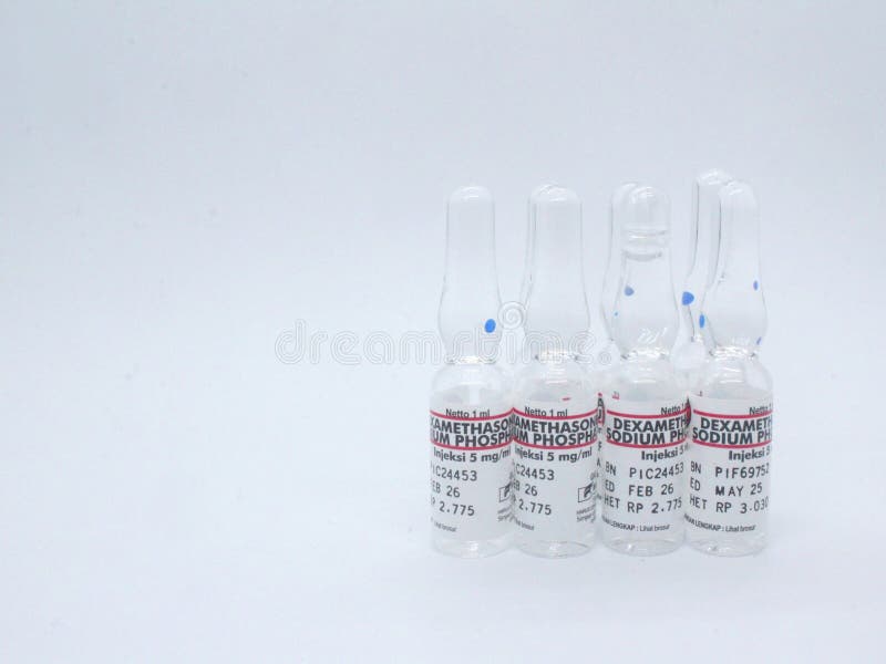 Drug Injection Liquid Dexamethasone in a Clear White Ampoule is ...