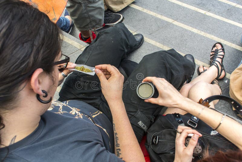 Drug Legalization Protest, World Cannabis March Editorial Stock Photo ...