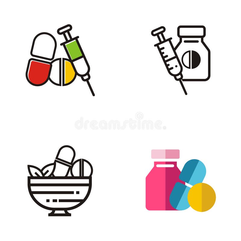 Drug medicine logo stock vector. Illustration of icon - 124917271