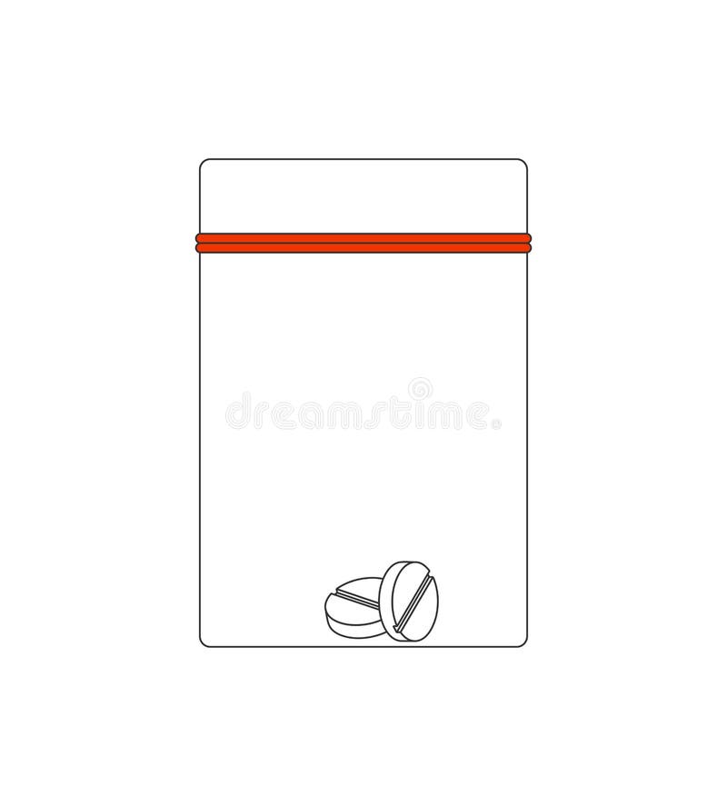 Drug Pills In Zip Lock Isolated. Vector Illustration Stock Vector ...