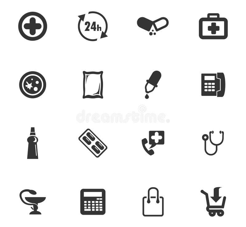 Drug store icons set stock vector. Illustration of apothecary - 141377068