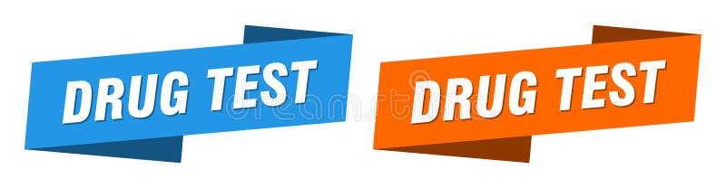 Drug Test Banner. Drug Test Ribbon Label Sign Set Stock Vector ...