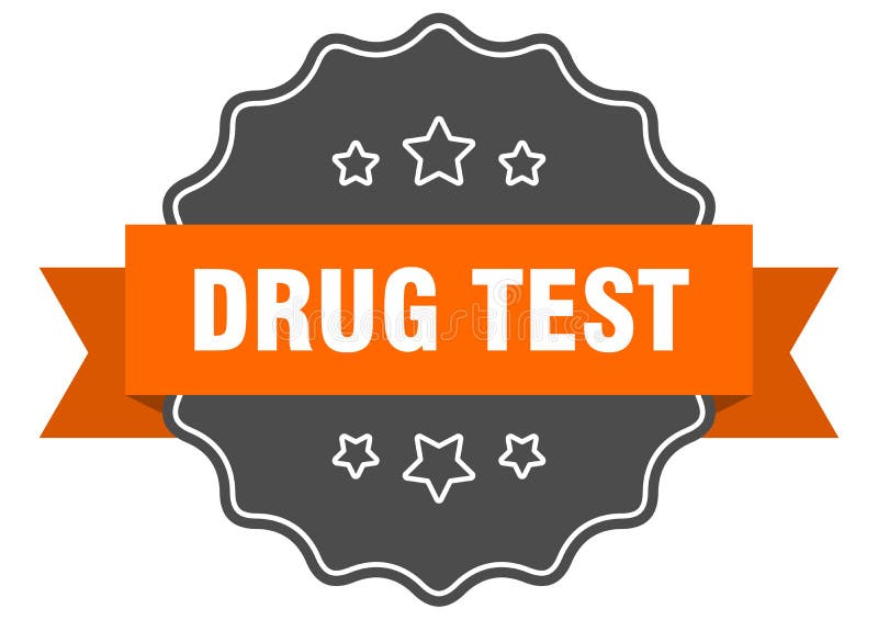 Drug test label stock vector. Illustration of badge - 160026429