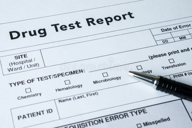 Drug test report stock image. Image of science, specimen - 67571789