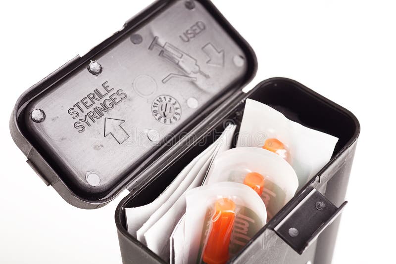 Drug User Syringe and Needle Kit Stock Photo - Image of drug, addict ...