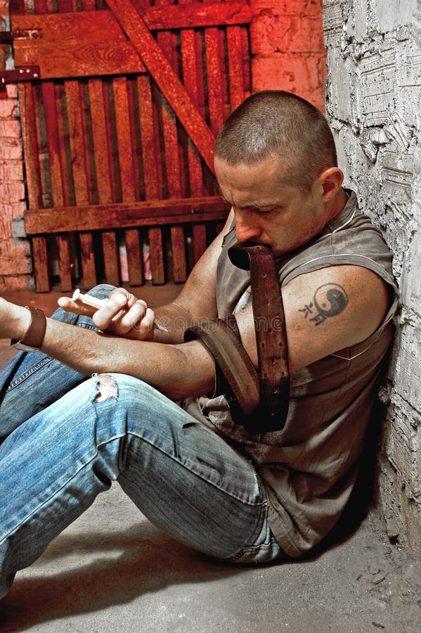 Druggie stock photo. Image of concern, drug, basement - 26081180