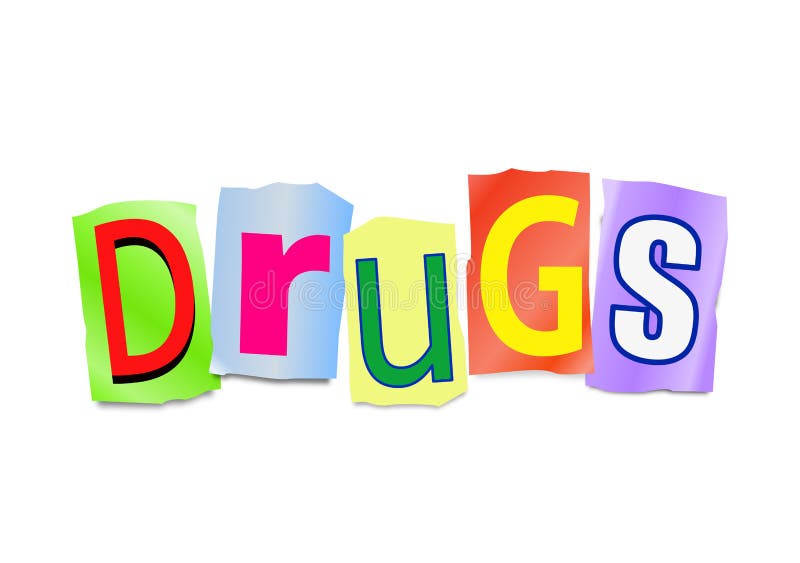 Tag Or Word Cloud Drugs Addiction Related In Shape Of Syringe Stock ...