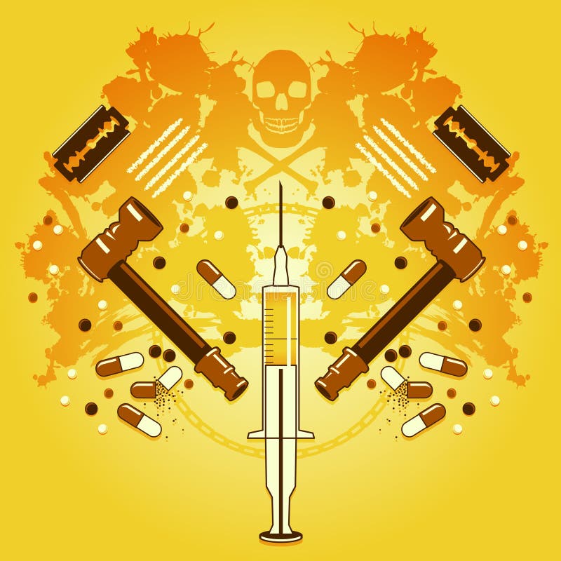Drugs and death stock illustration. Illustration of drugs - 41692930