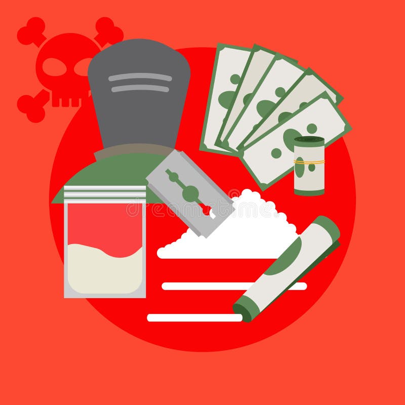 Drugs Poster Vector Illustration Stock Vector - Illustration of ...