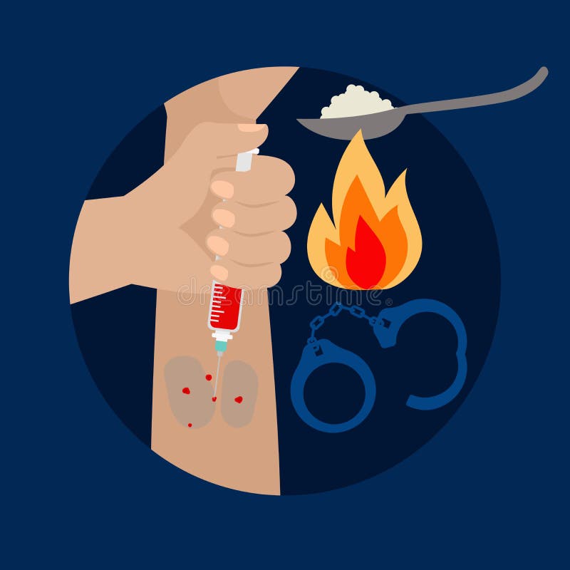 Drugs Poster Vector Illustration Stock Vector - Illustration of ...