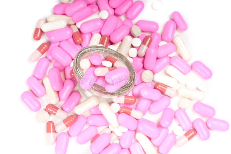 Pink drugs (tablets) stock photo. Image of dose, pharmacy - 35091706