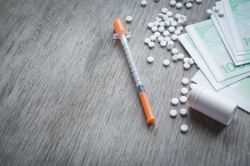 Drugs tools on table stock image. Image of equipment - 142196021