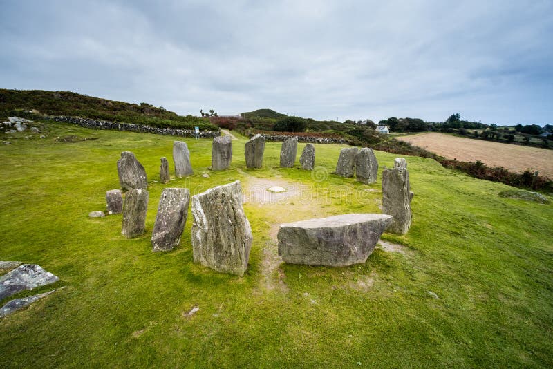 Druid`s Altar of Dromberg Stone Circle Stock Photo - Image of culture ...