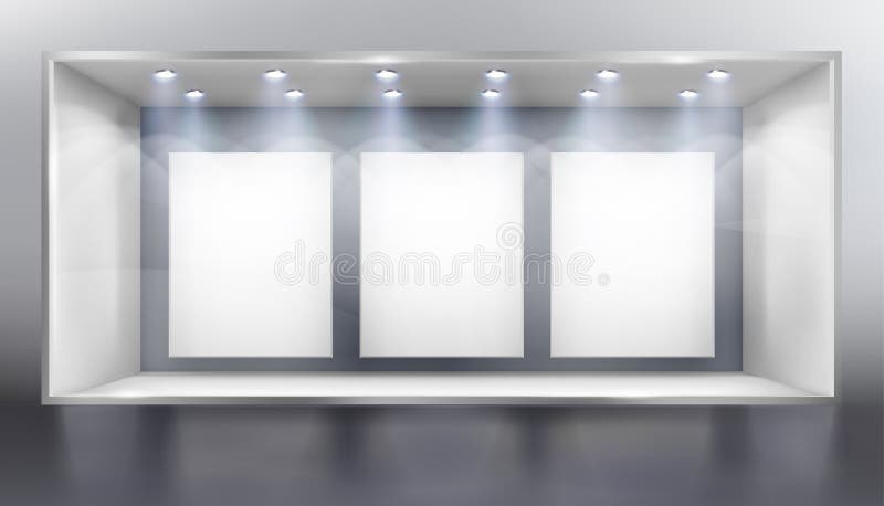Empty Shop Display. Vector Illustration. Stock Vector - Illustration of ...