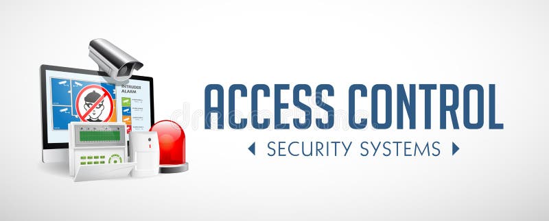 Access Control System - Alarm Zones - Security System Concept - Website Banner Stock Vector ...