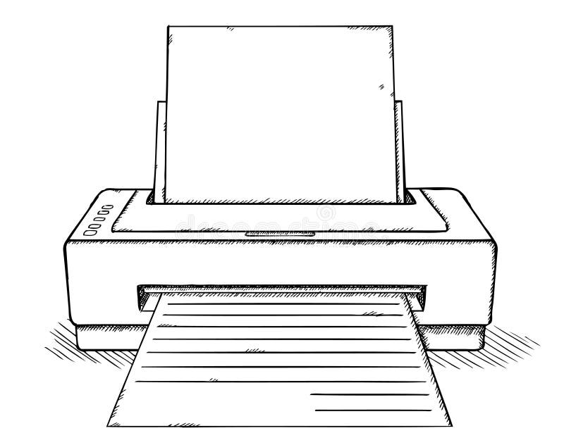Copy Machine Doodle stock vector. Illustration of hand - 62484471