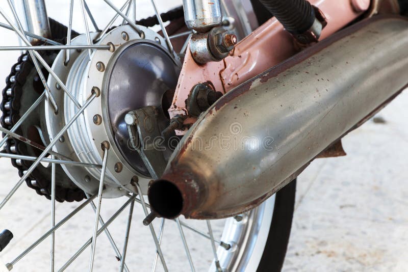 Drum Brakes with Rear Motorcycle Stock Photo - Image of chain, spin ...