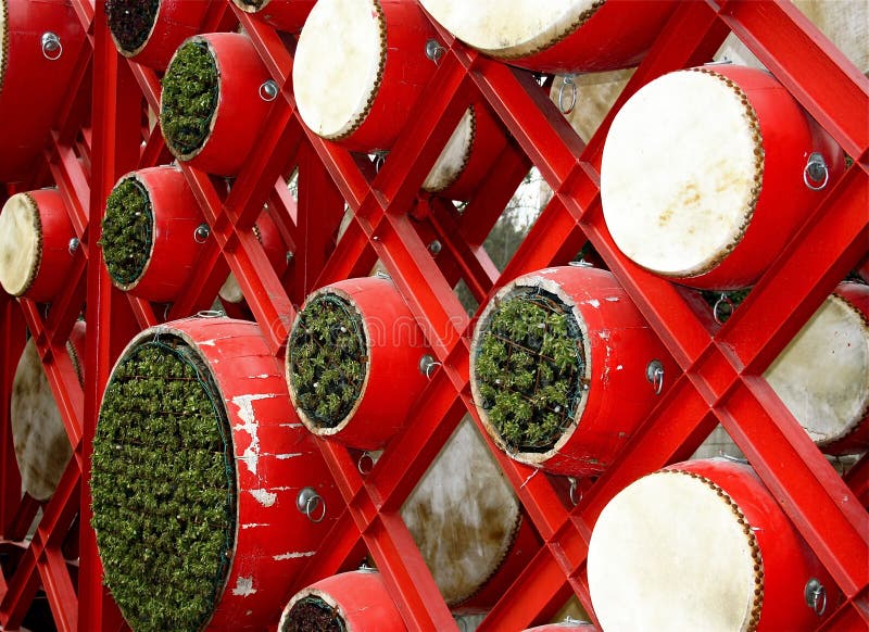 Drum for Chinese new year stock image. Image of leather - 12716237