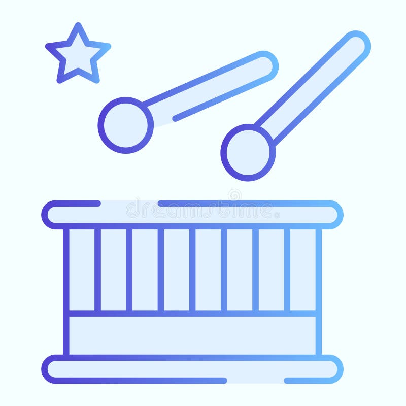 Drum with Drumsticks Line and Glyph Icon. Musical Percussion Instrument ...